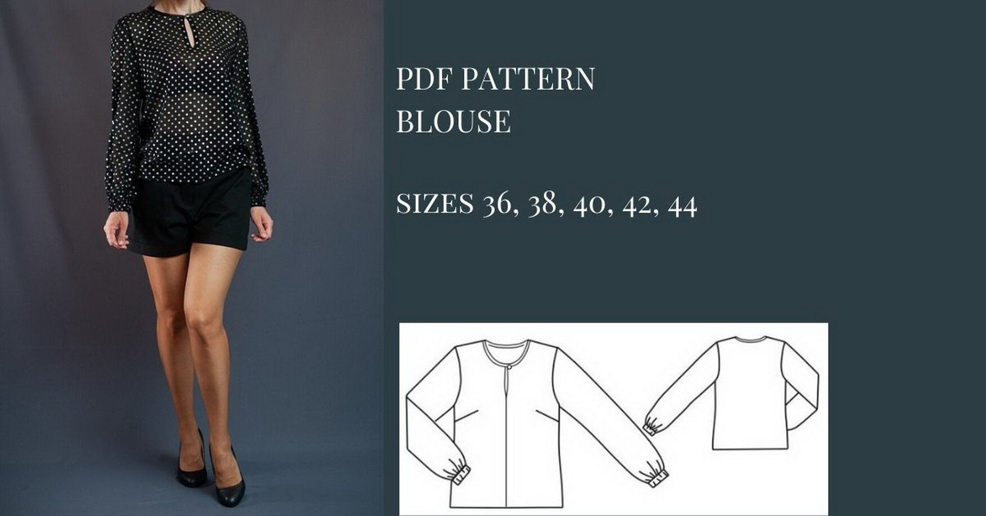 PDF Blouse Pattern Blouse Sewing Pattern Sewing Patterns | Etsy