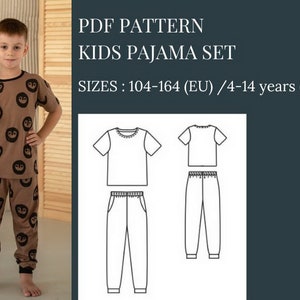 PDF Pajamas Patterns Kids Pajamas Patterns Sewing Pattern Sleepwear ...