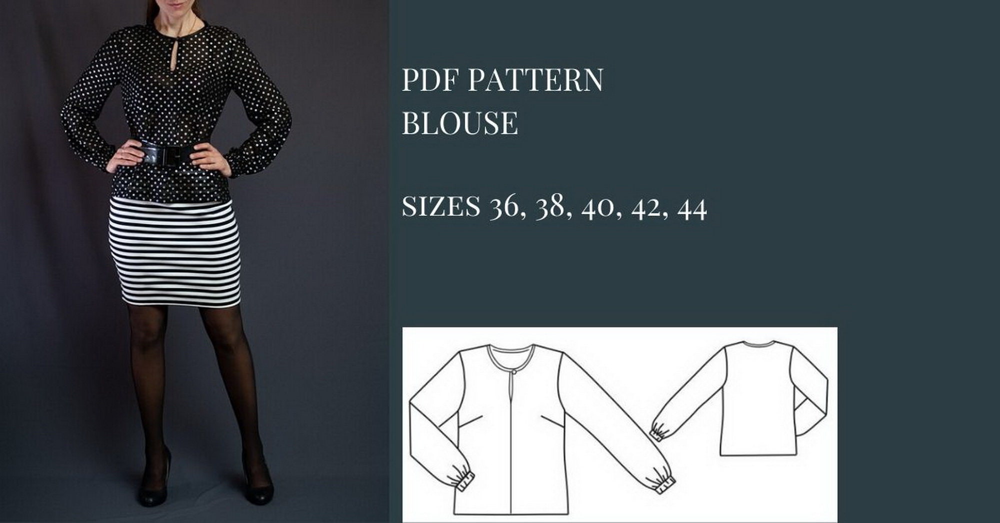 PDF Blouse Pattern Blouse Sewing Pattern Sewing Patterns | Etsy