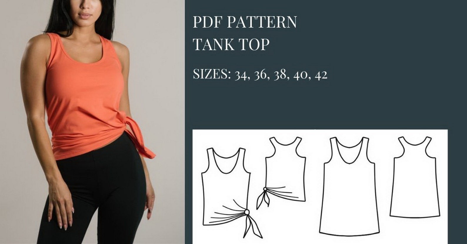 Tank Top Sewing Pattern Sewing Pattern Pattern Sewing - Etsy Canada