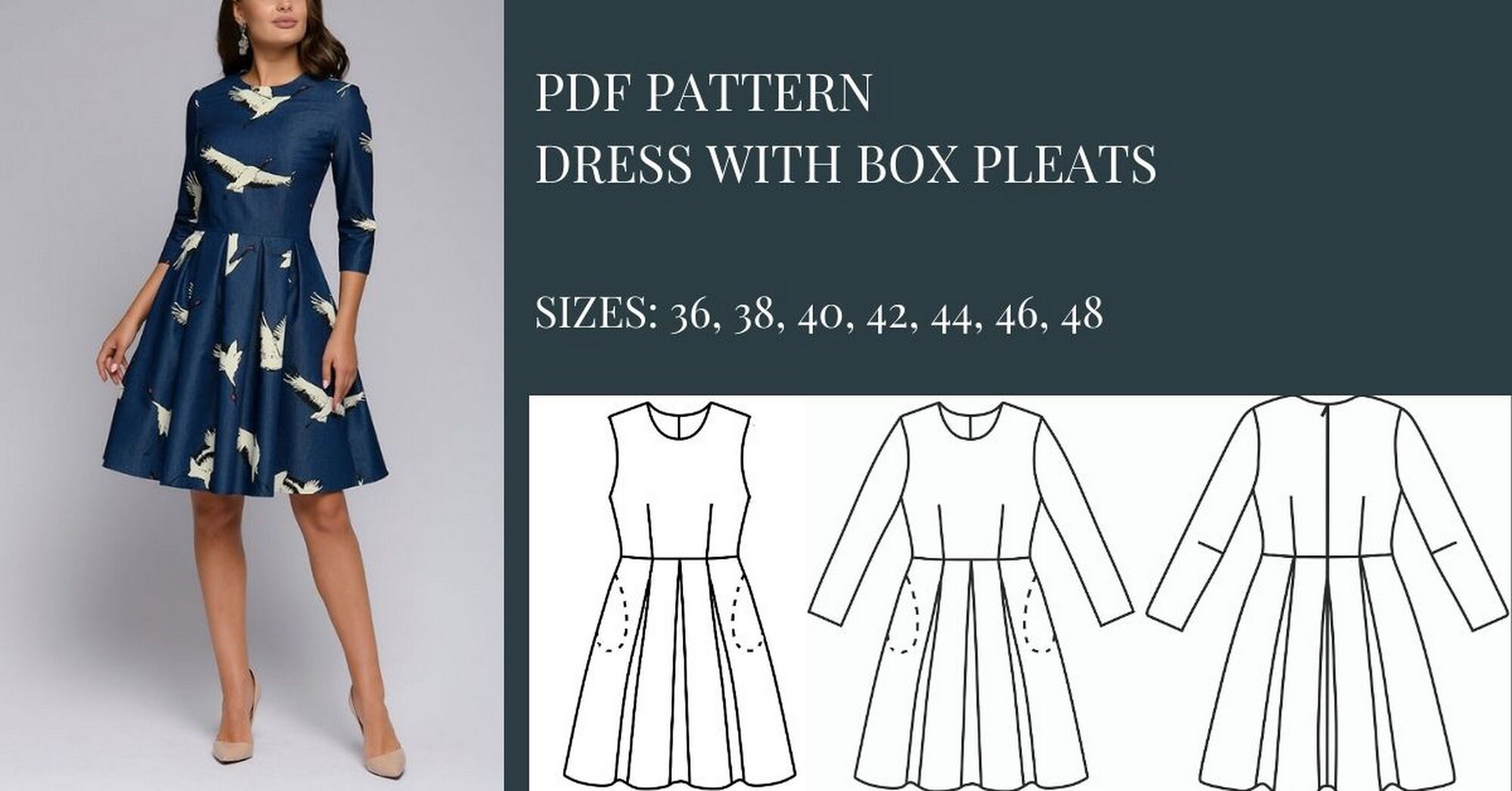 Dress Pattern Sewing Pattern Dress Pattern Sewing Womens | Etsy UK