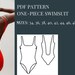 Swimsuit Pattern One-piece Swimsuit Pattern the Square-neck - Etsy