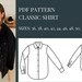 Shirt Pattern, Classic Shirts Patterns, Sewing Patterns, Pattern Sewing ...