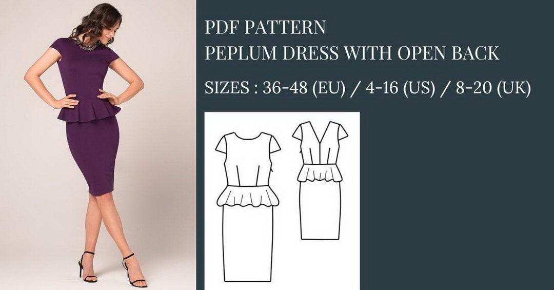 Dress Pattern, Sewing Patterns, Sewing Patterns for Women, Patterns ...