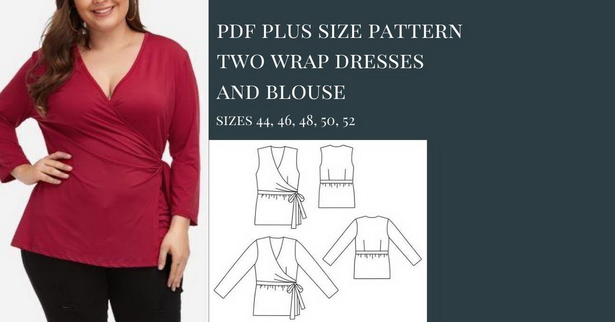Dress Pattern Blouse Pattern Dress Pattern Plus Size Plus - Etsy