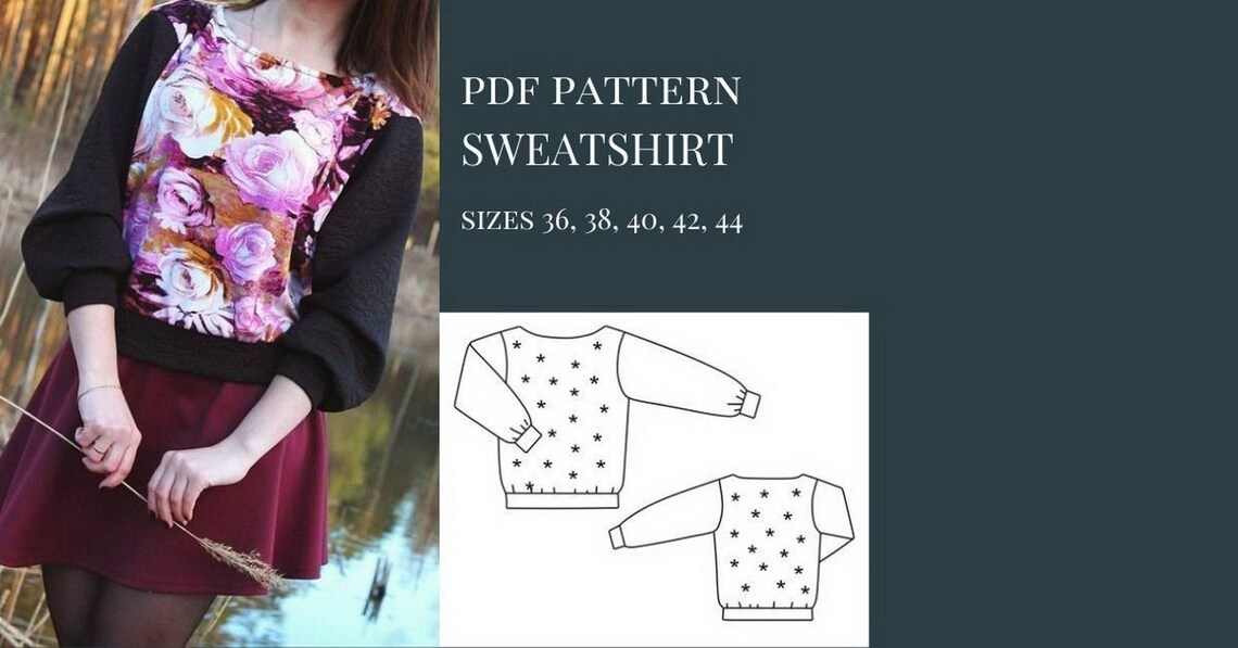 Sweatshirt Pattern Sewing Patterns Pattern Sewing Girls | Etsy