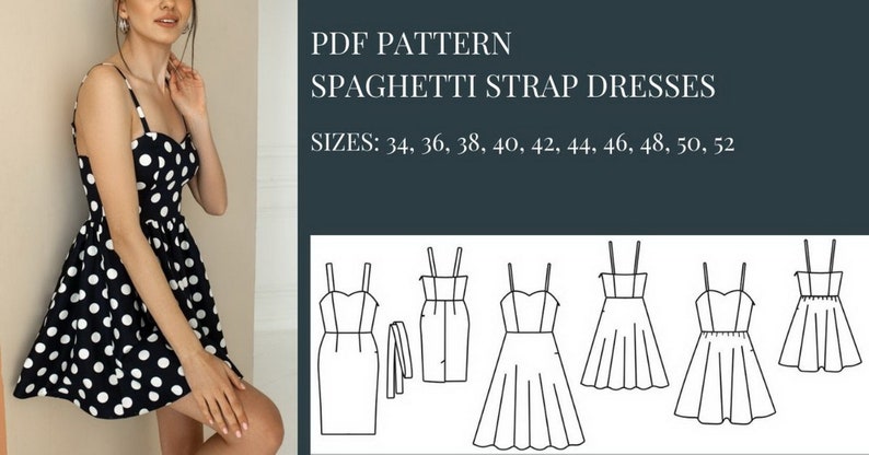 Dress Pattern Sewing Pattern Dress Pattern Sewing Strap - Etsy