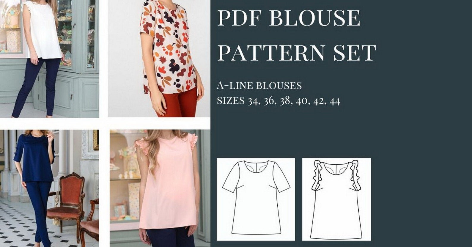 Blouse Sewing Pattern Sewing Pattern Pattern Sewing Girl - Etsy