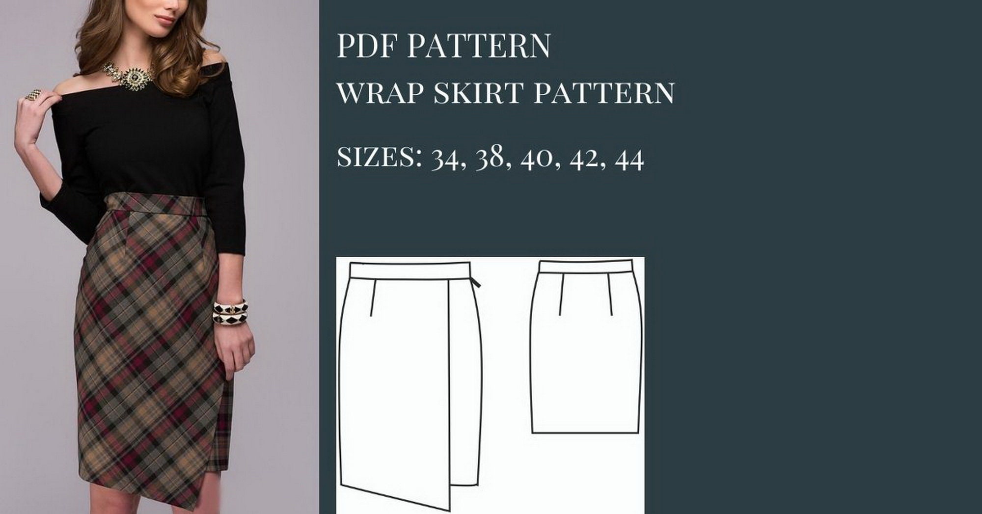 Wrap Skirt Sewing Pattern Sewing Pattern Pattern Sewing PDF - Etsy