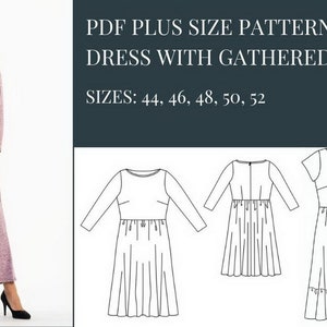 Dress Pattern, Blouse Pattern, Dress Pattern Plus Size, Plus Size ...