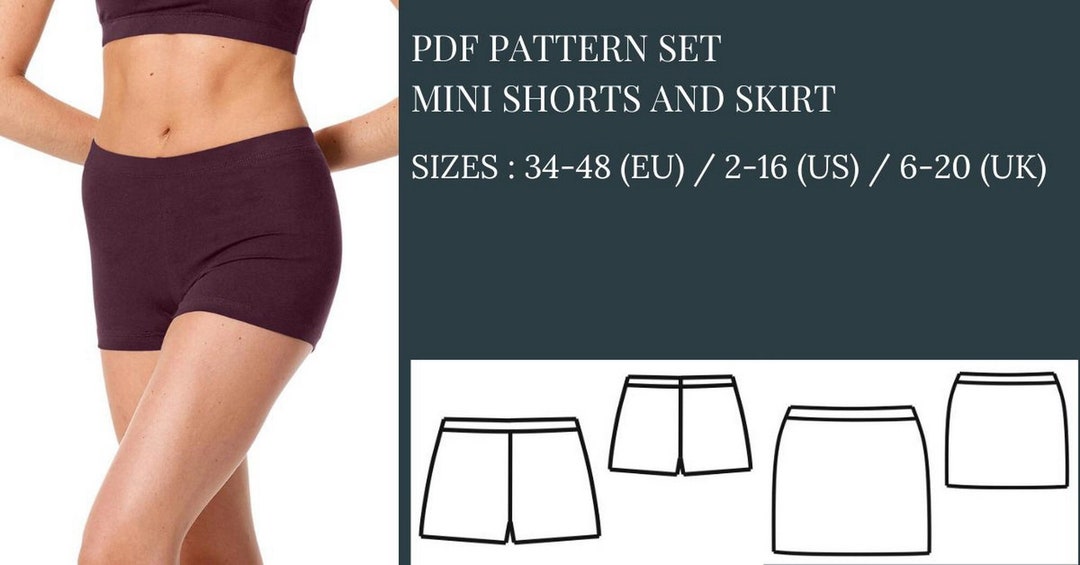 Sewing Patterns PDF Sewing Pattern Shorts Sewing Patterns Skirt Mini ...