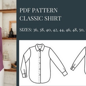 Shirt Pattern, Classic Shirts Patterns, Sewing Patterns, Pattern Sewing ...