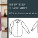 Shirt Pattern, Classic Shirts Patterns, Sewing Patterns, Pattern Sewing ...