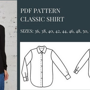 Shirt Pattern, Classic Shirts Patterns, Sewing Patterns, Pattern Sewing ...