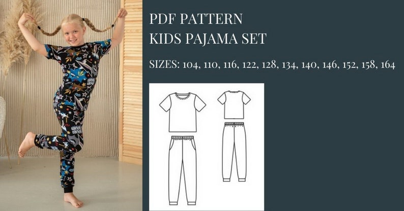 PDF Pajamas Patterns Kids Pajamas Patterns Sewing Pattern - Etsy