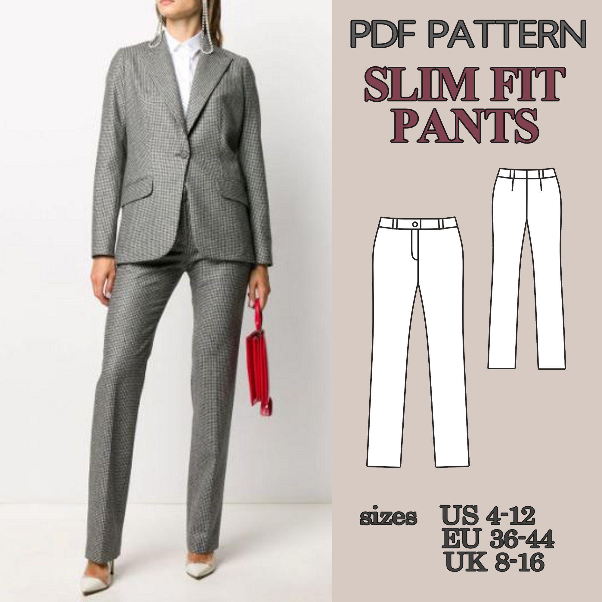 Slim Fit Pants Pattern, Pants Pattern, Trousers Patterns, Patterns ...