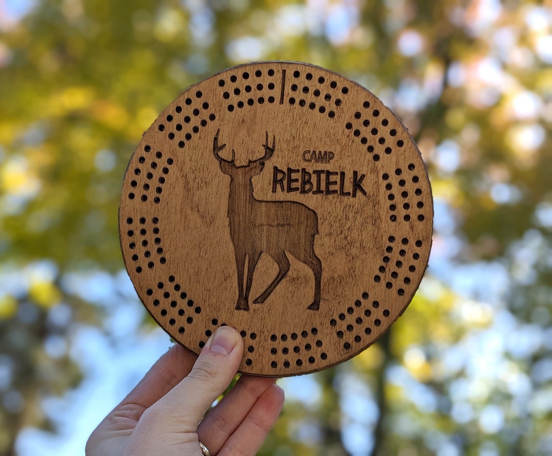 Custom Round Cribbage Board - Travel Size, 6in - Etsy