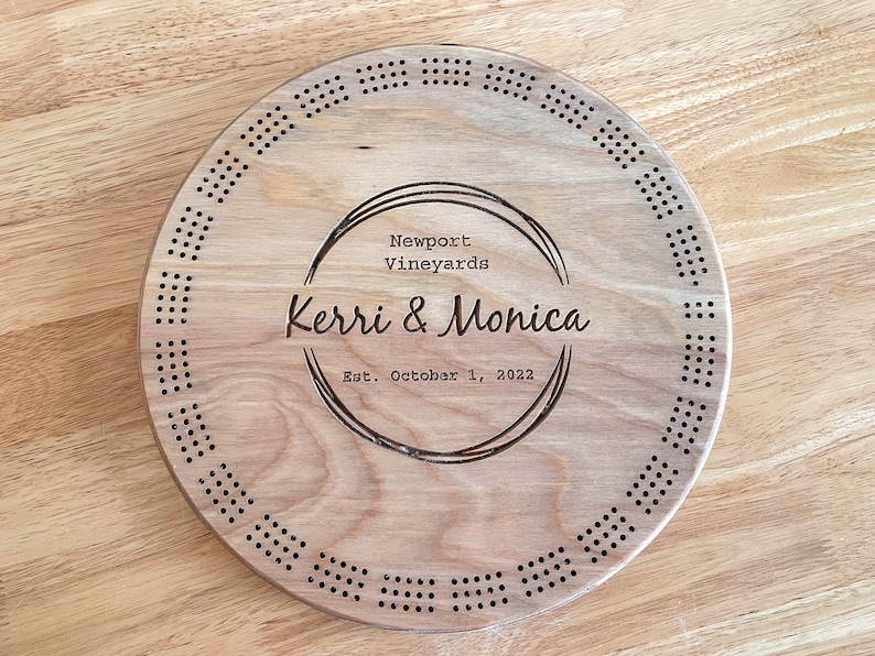 Custom Round Cribbage Board - Etsy