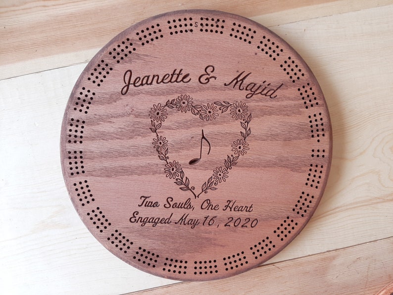 Custom Round Cribbage Board - Etsy