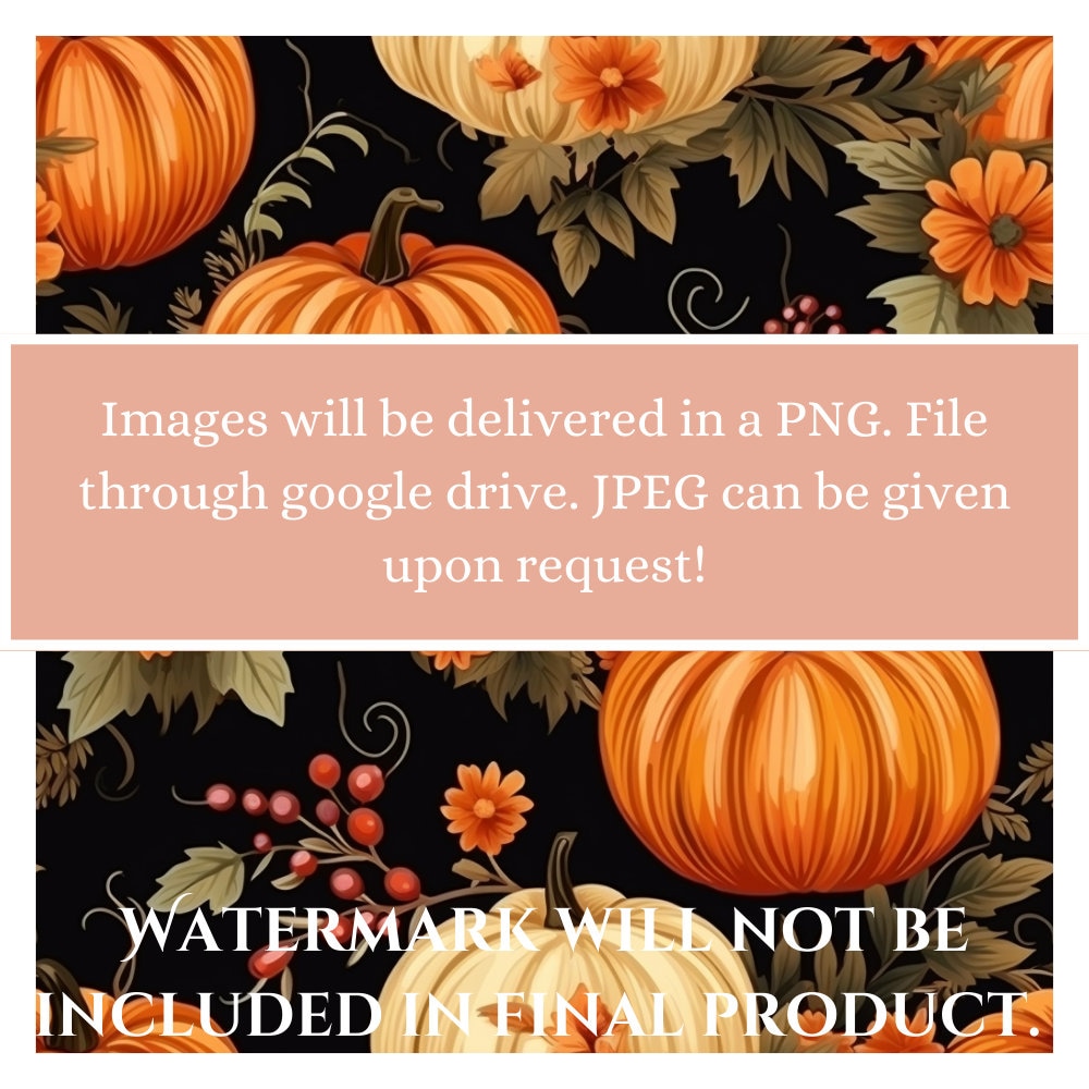 100 Autumn Floral Themed Digital Papers, Seamless, Commercial, Instant ...