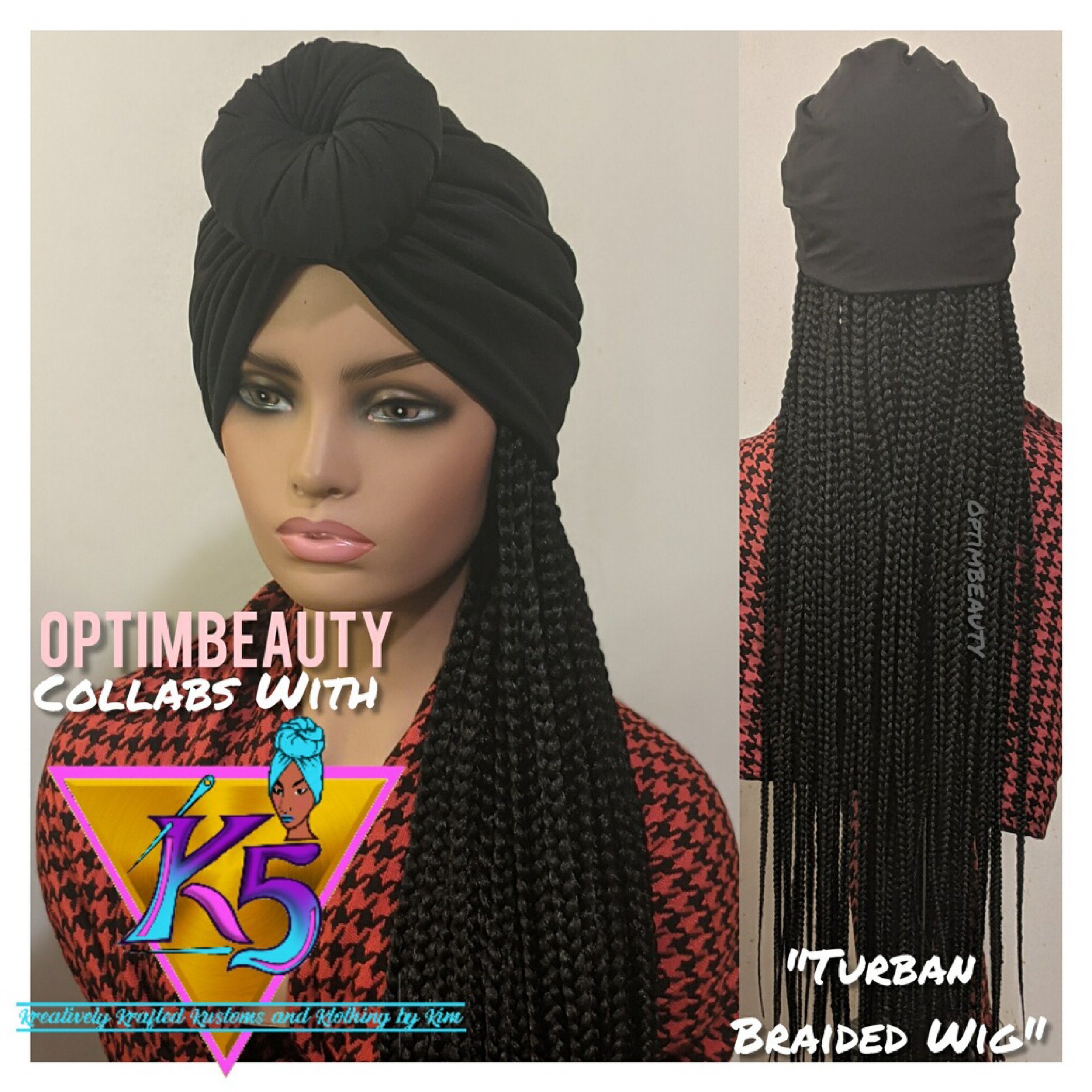 Turban Braided Wig - Etsy