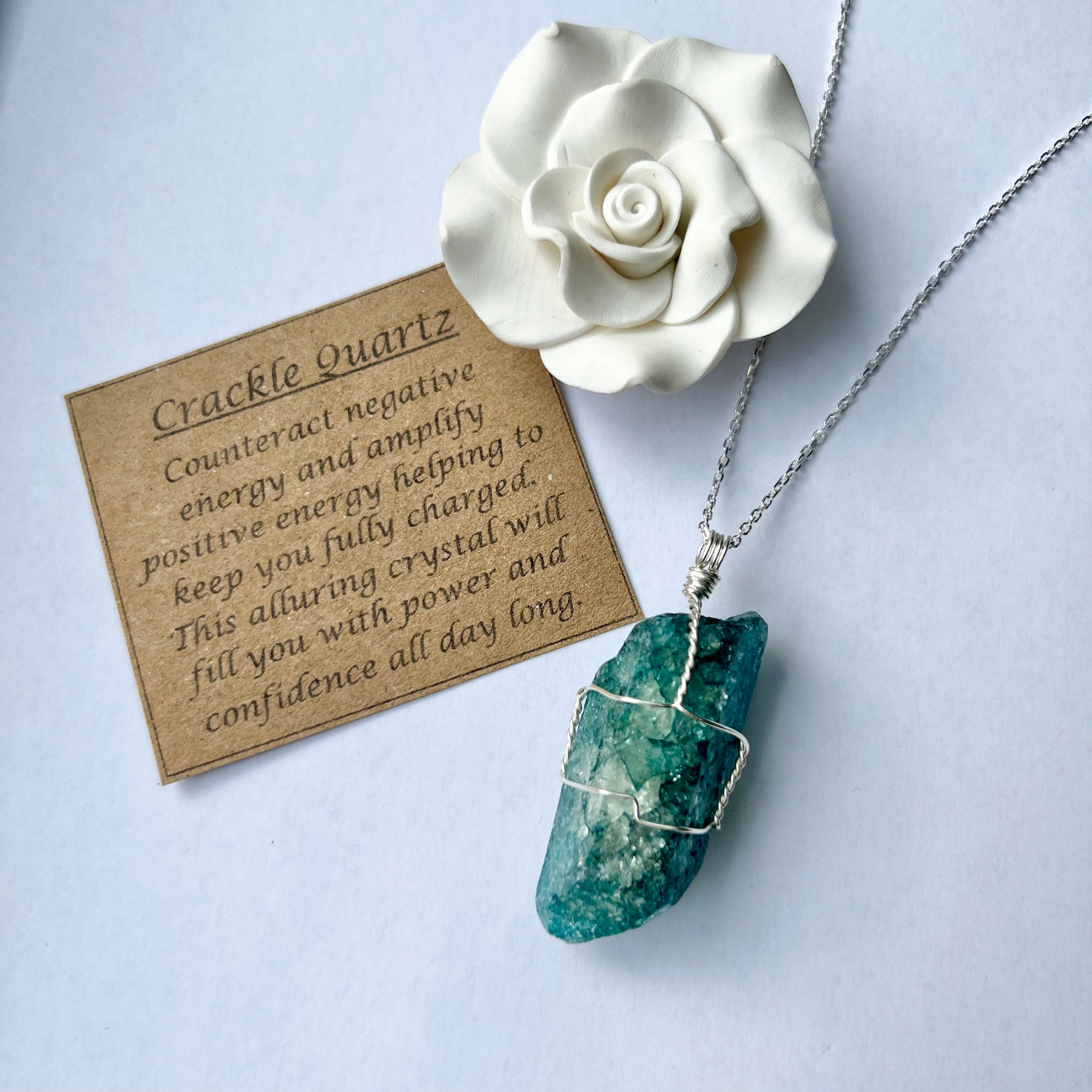 Positive energy crystal necklace store