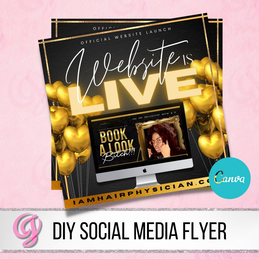 DIY Website Launching Flyer, Website Launch, Website Launch Template ...