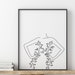 Woman Line Art, Chic Boho Wall Art, Minimalist Line Art Poster, Single ...
