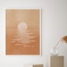 RETRO SUNSET PRINT, Boho Sun Print, Sun Poster, Modern Minimalist Ocean ...