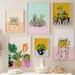 Trendy Retro House Plants, Colorful Gallery Wall Art, Funky Botanical ...