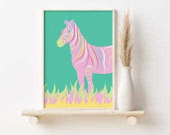 Zebra Wall Art | Etsy