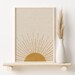 MODERN SUN ART, Midcentury Sun Poster, Boho Sun Wall Art, Sun Rays ...