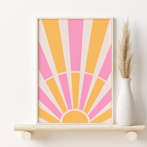 Trendy Colorful Print Set of 6, Gallery Wall Poster Bundle, Retro Bar ...