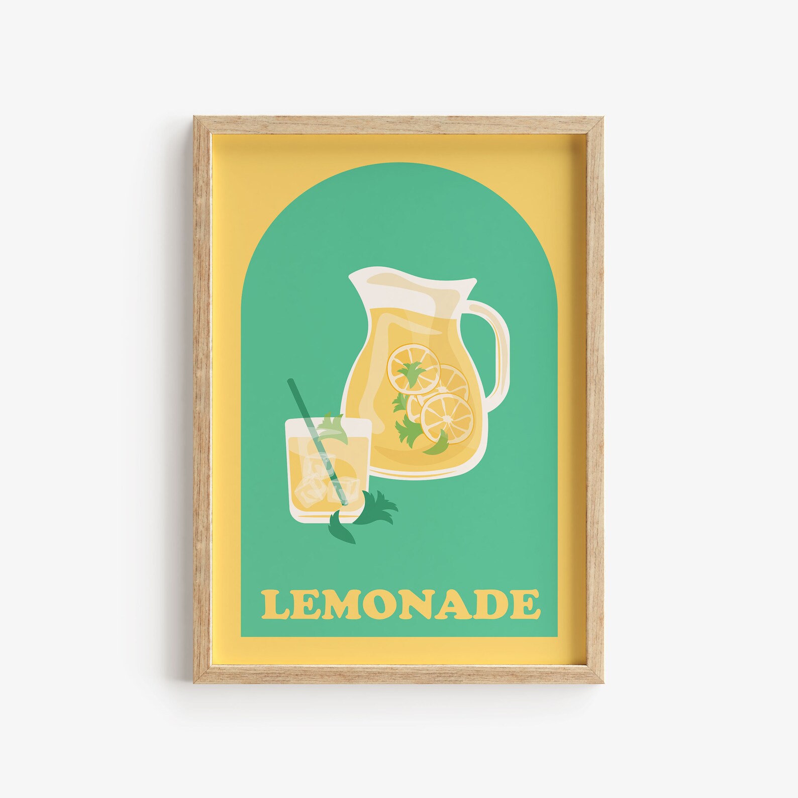 Printable Lemonade Poster, Retro Poster, Drinks Poster, Kitchen Wall ...