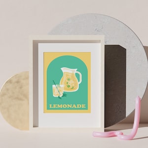 Printable Lemonade Poster, Retro Poster, Drinks Poster, Kitchen Wall ...