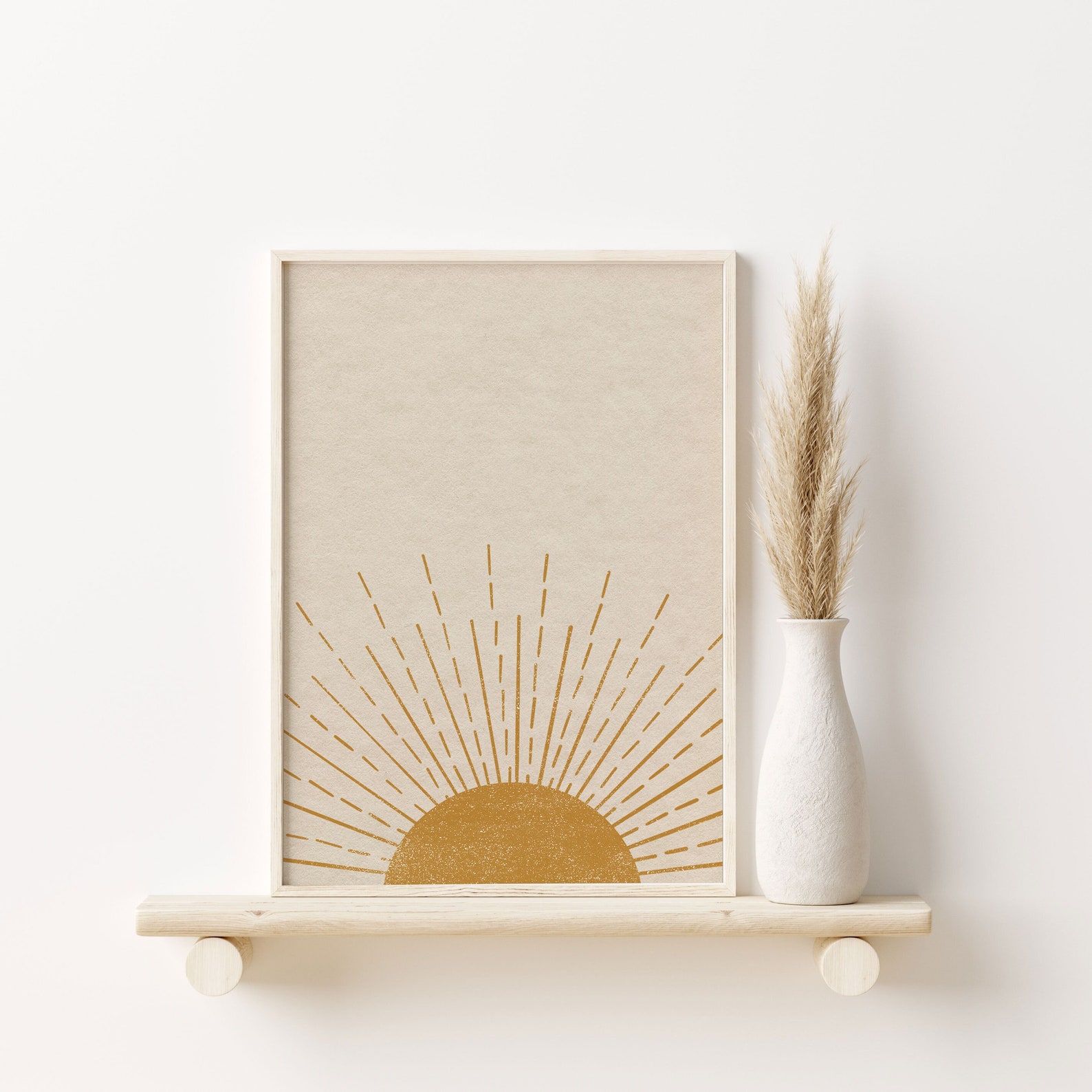 MODERN SUN ART Midcentury Sun Poster Boho Sun Wall Art Sun - Etsy