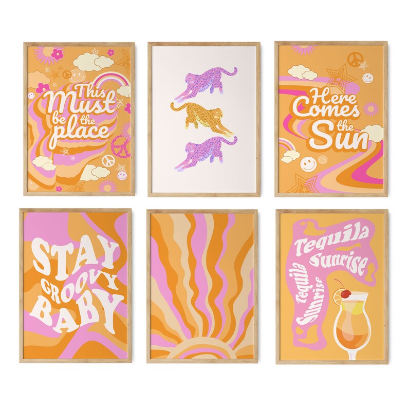 Trendy Gallery Wall Prints Retro Art Print Bundle S70s - Etsy