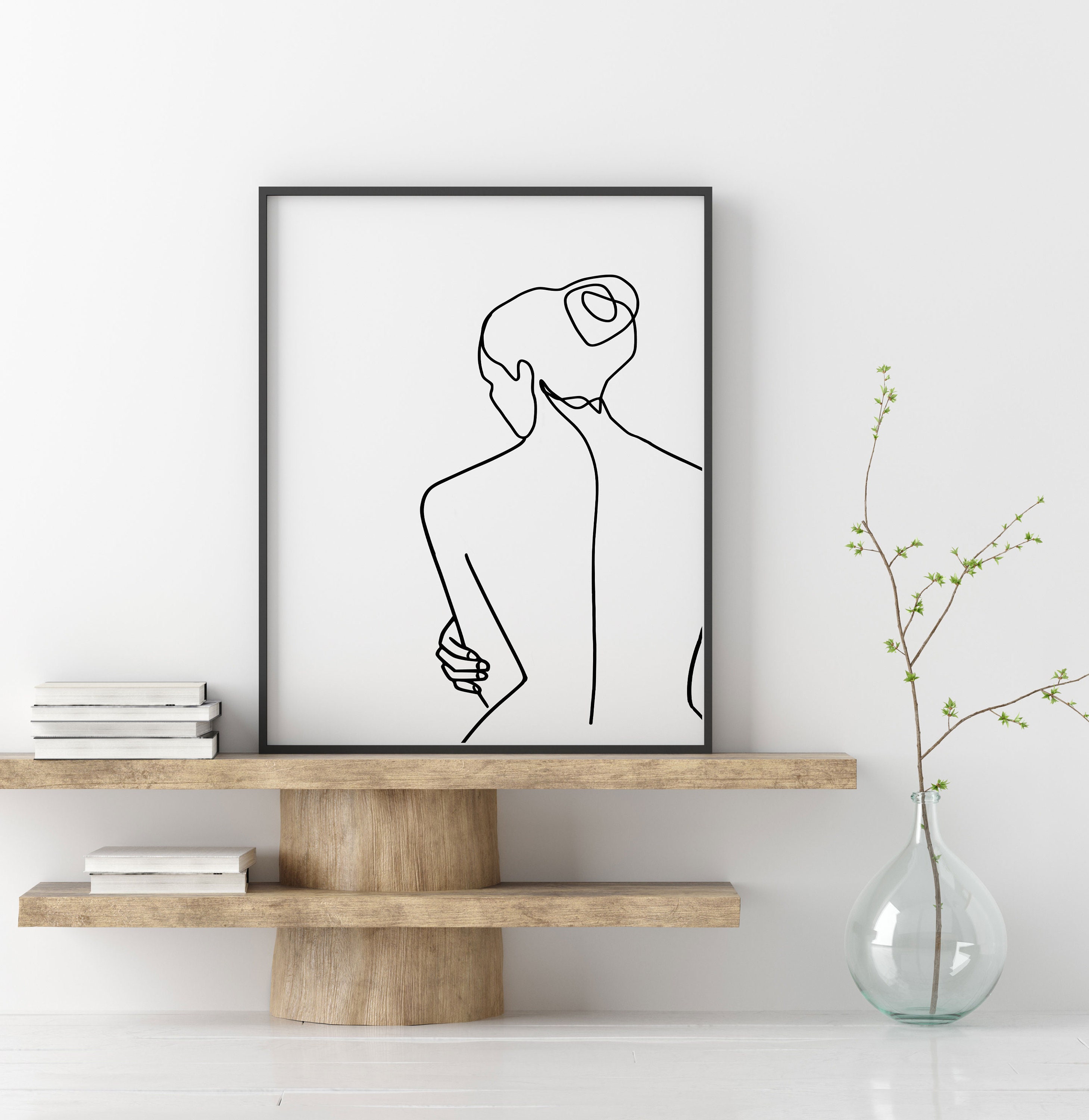 Abstract Woman Line Art Simple Line Art One Line Art Girl Line Art ...