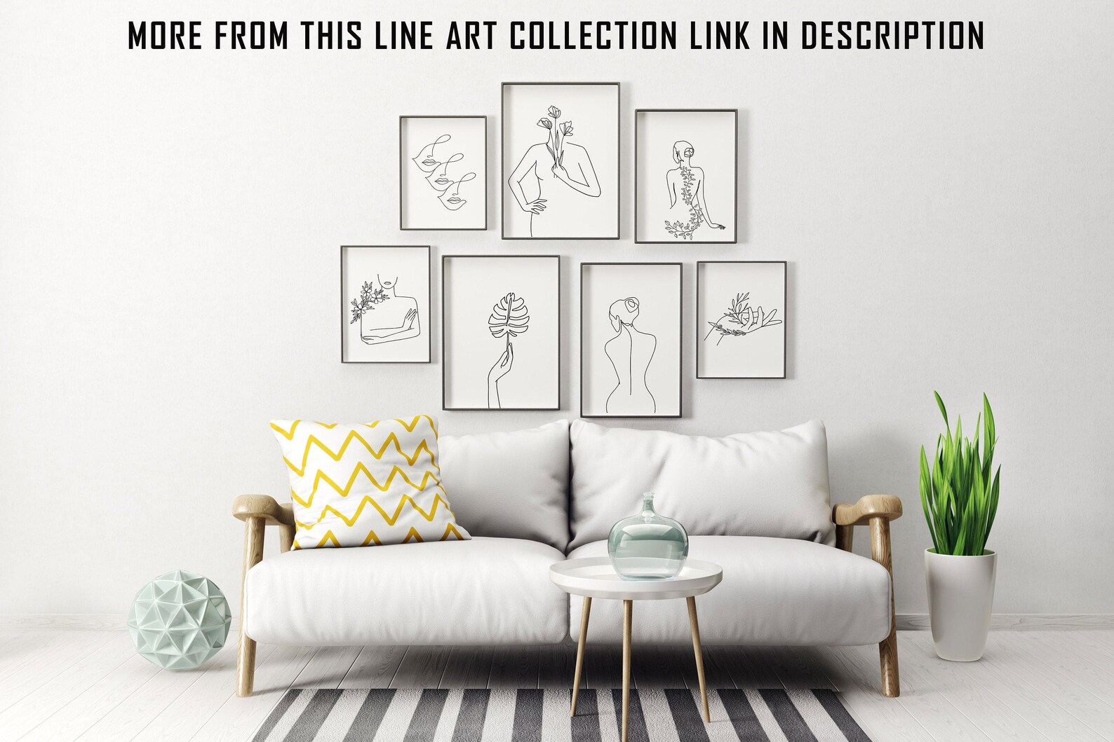 Woman Body Line Art With Flower Head, Modern Minimalist Art, Line Art ...