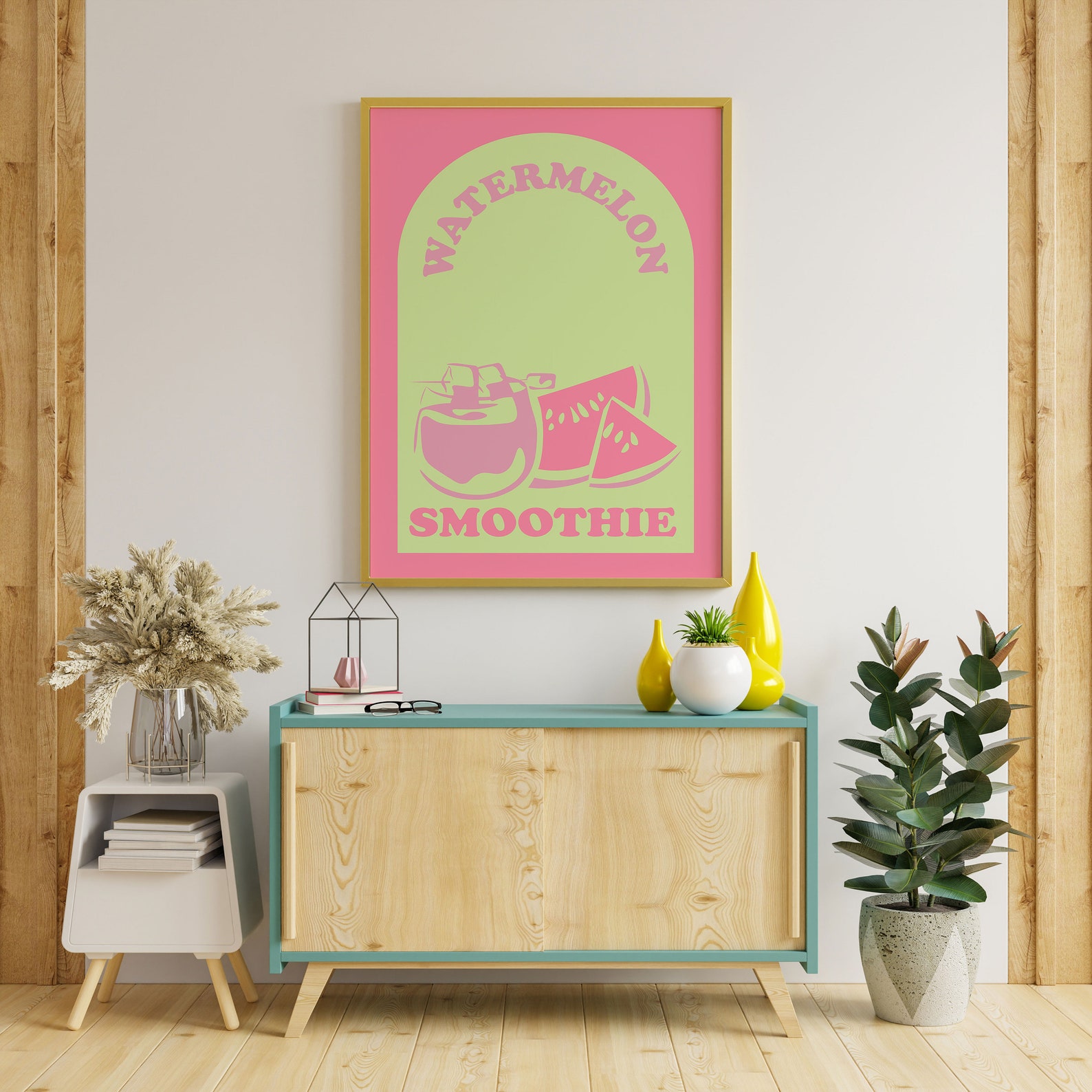 Printable Smoothie Poster Retro Wall Art Drinks Poster | Etsy
