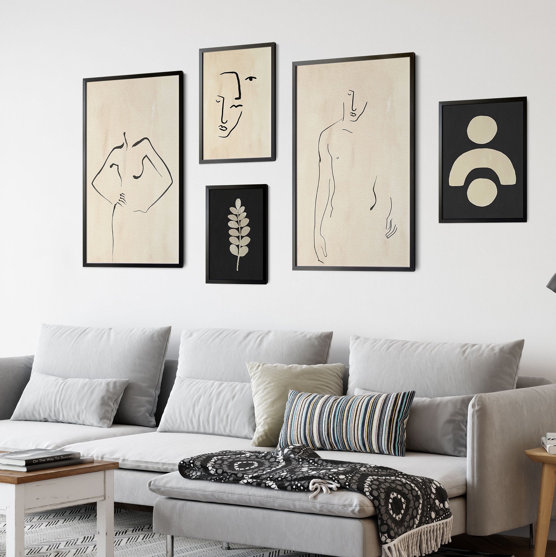 Gallery Wall Prints Abstract Shapes Matching Wall Art | Etsy