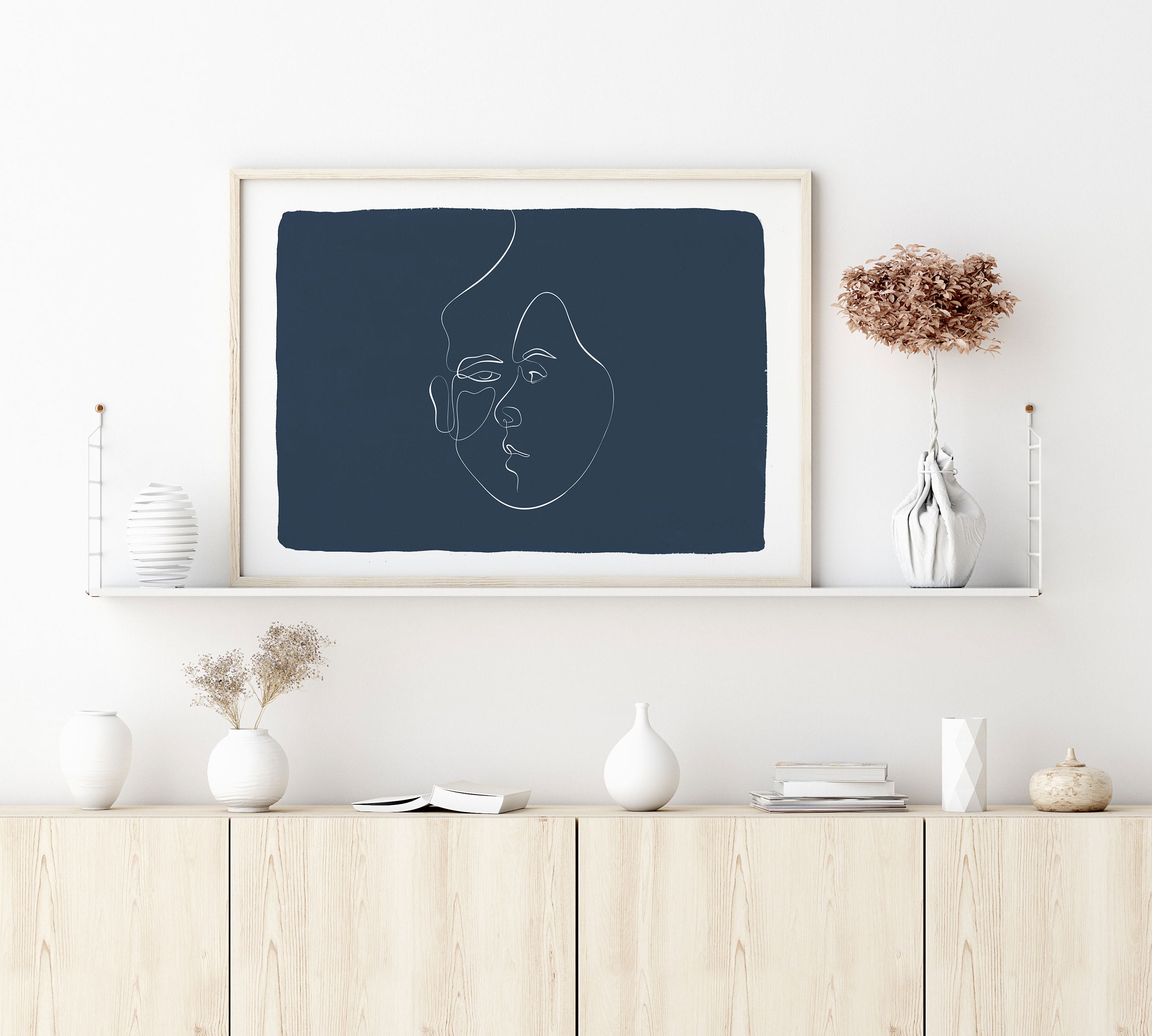 Line Art Single Line Wall Art One Line Art Print Abstract Art | Etsy