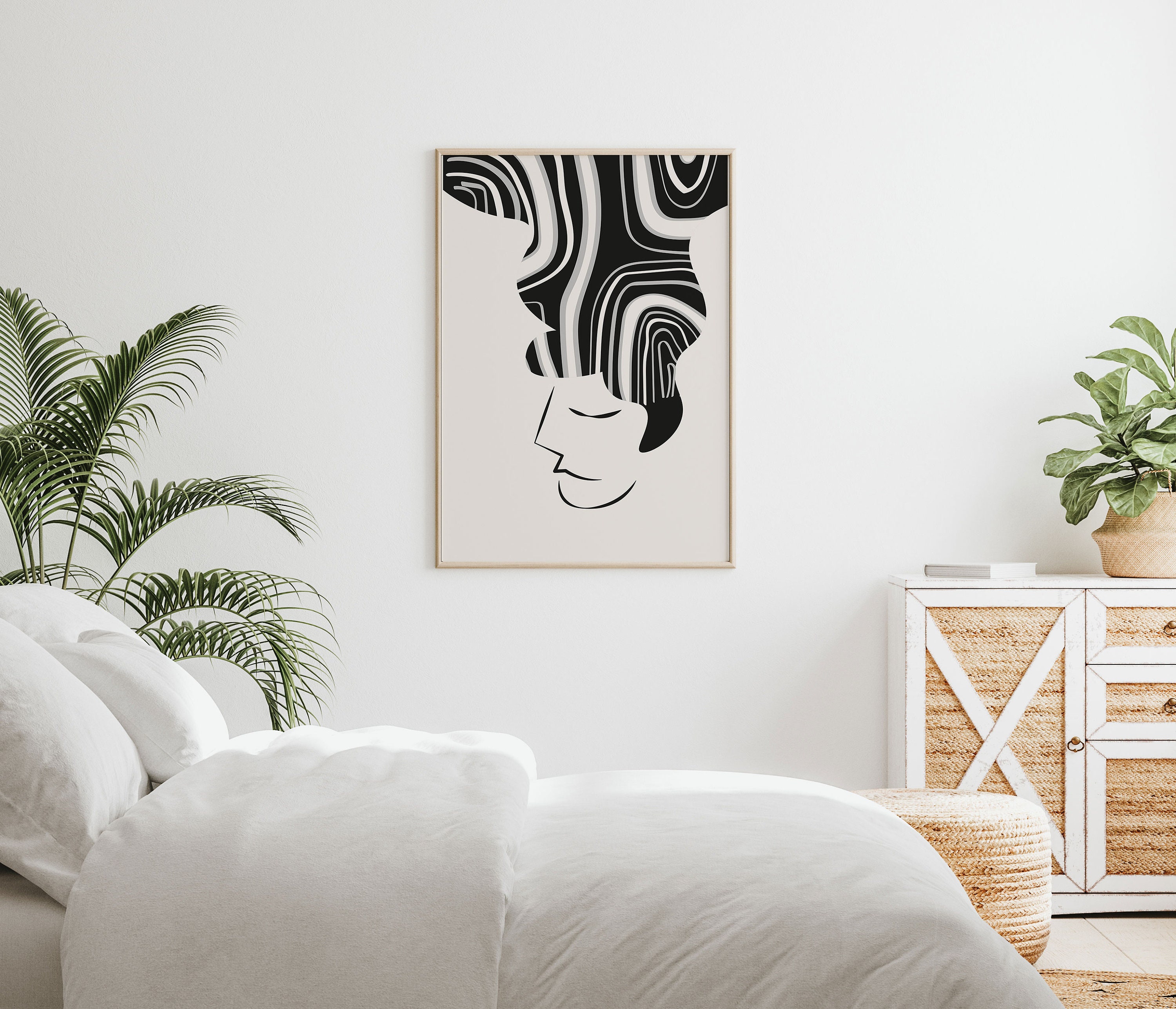 Woman Silhouette Art Minimalist Art Trendy Wall Prints Chic | Etsy