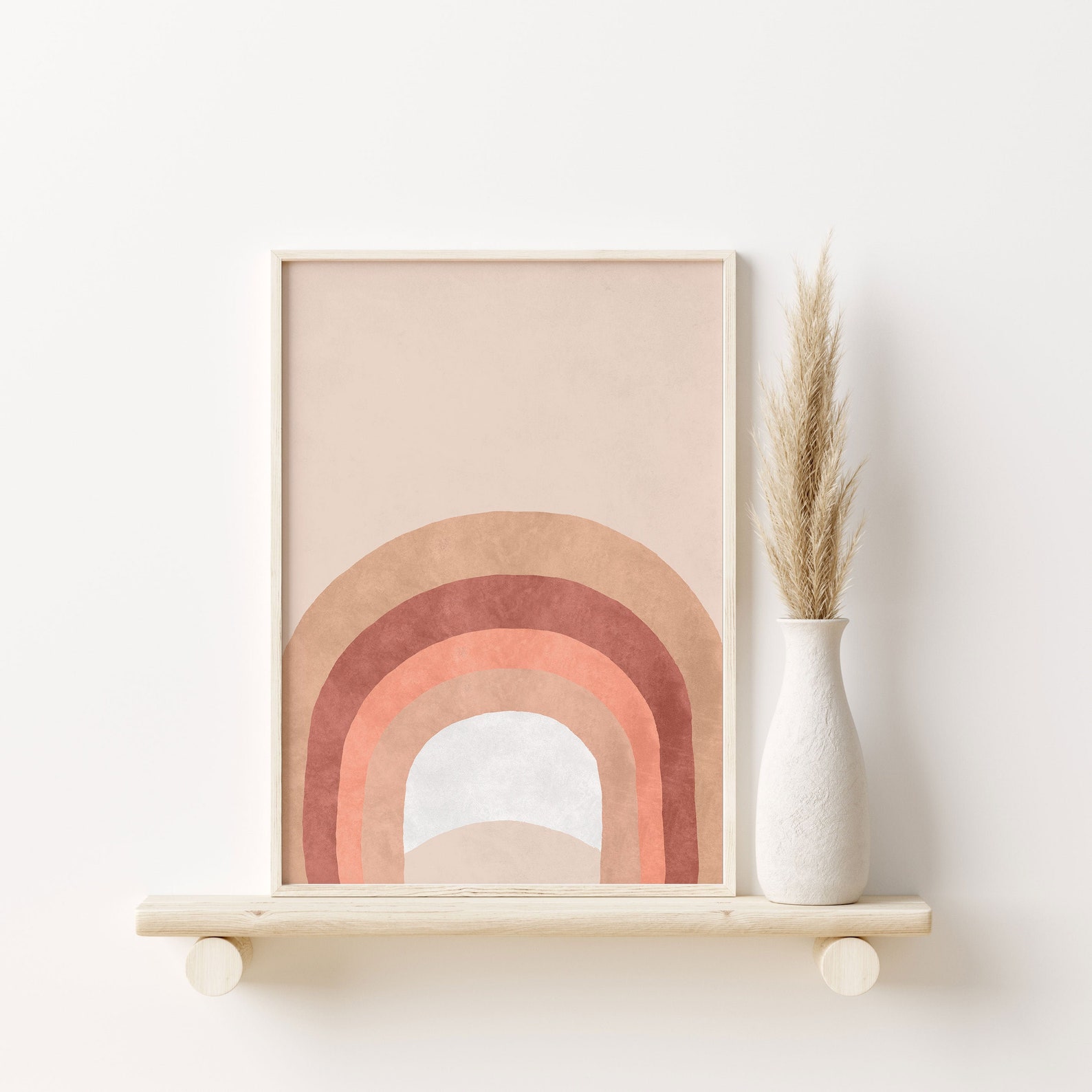 Boho Rainbow Print Wall Art Printable Modern Unisex Nursery | Etsy