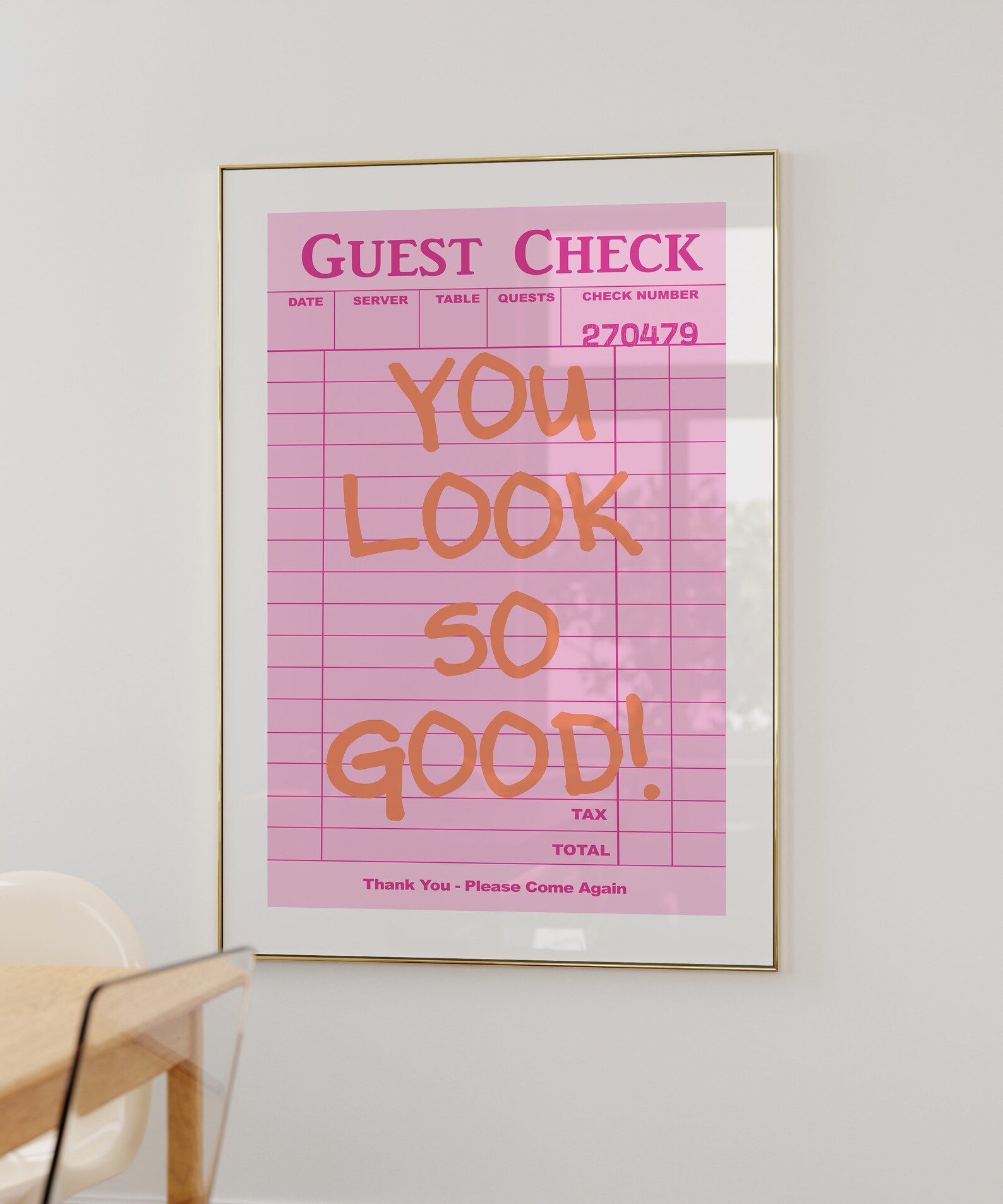 Trendy Wall Art, Guest Check Print, Retro Wall Art, Bathroom Print ...