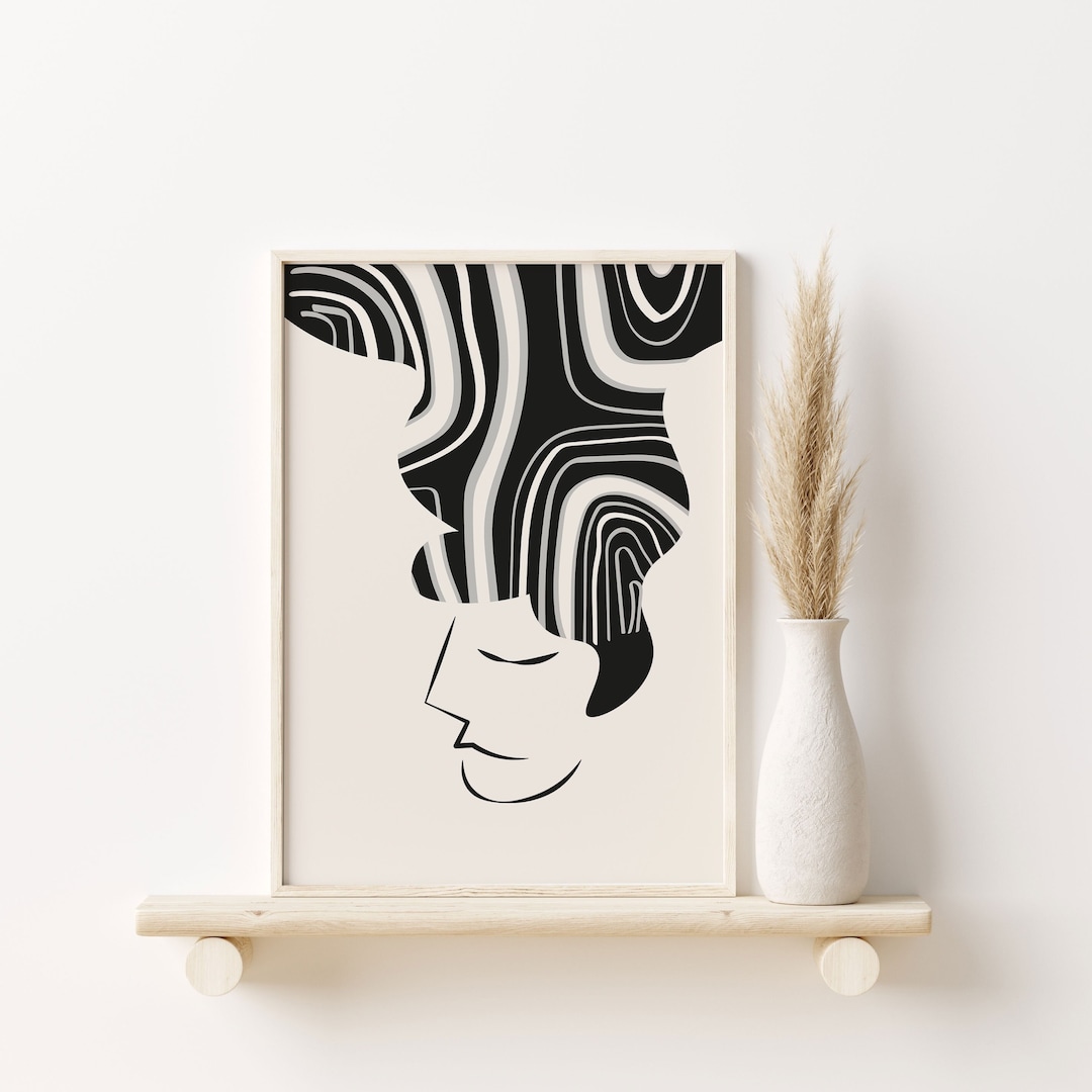 Woman Silhouette Art, Minimalist Art, Trendy Wall Prints, Chic Boho ...