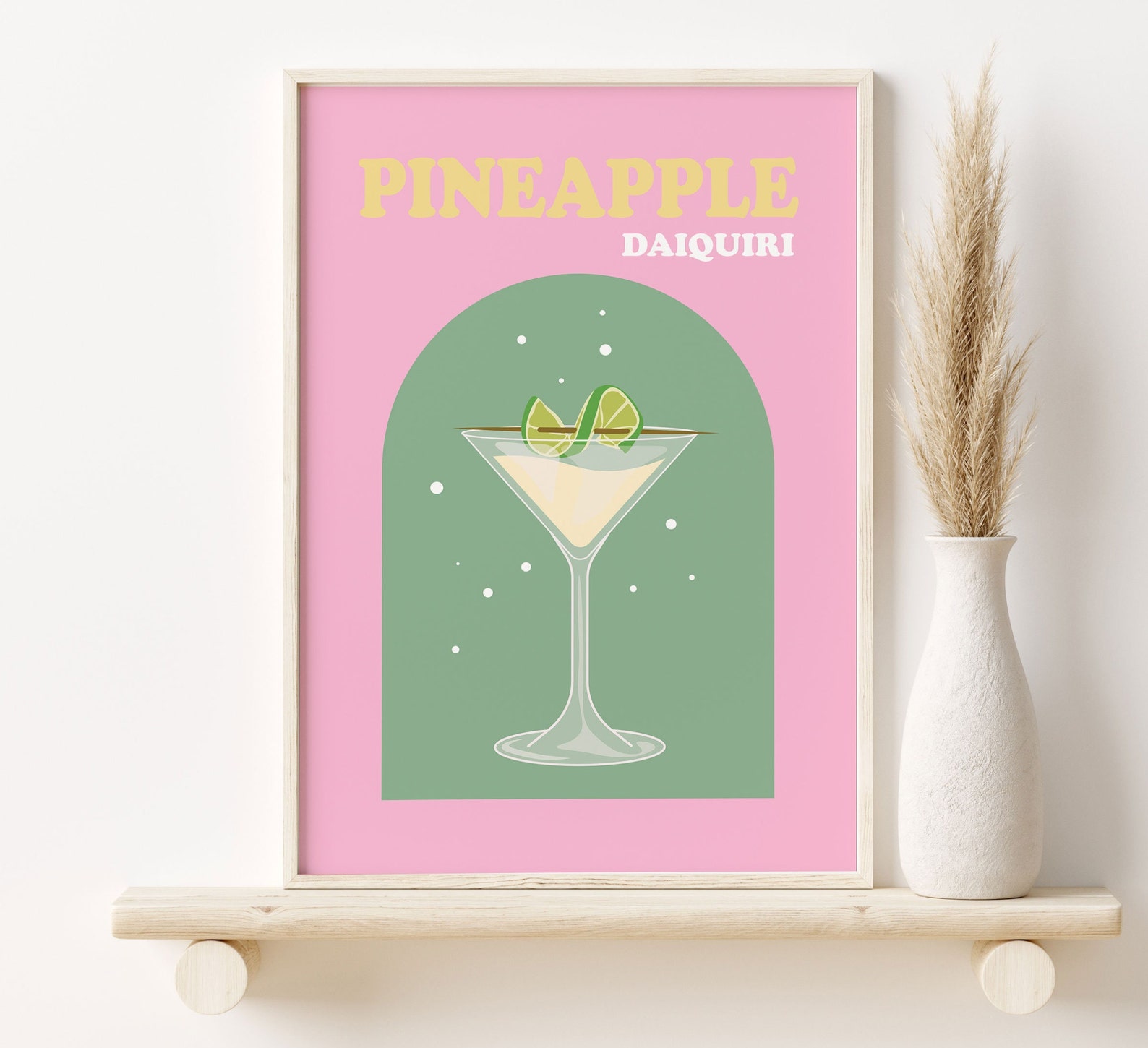 Retro Cocktail Print Set of 6 Colorful Gallery Wall Prints - Etsy