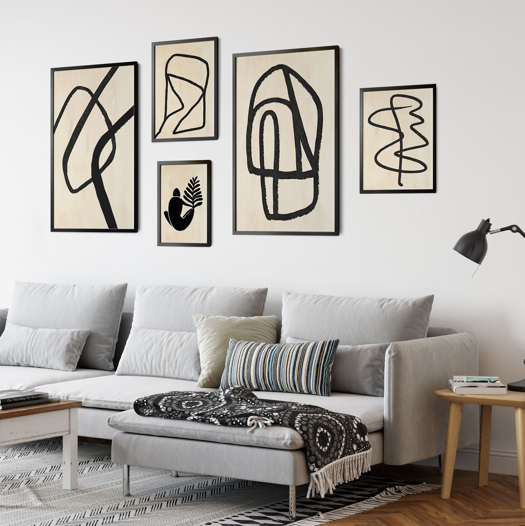 Gallery Wall Prints Abstract Shapes Matching Wall Art | Etsy