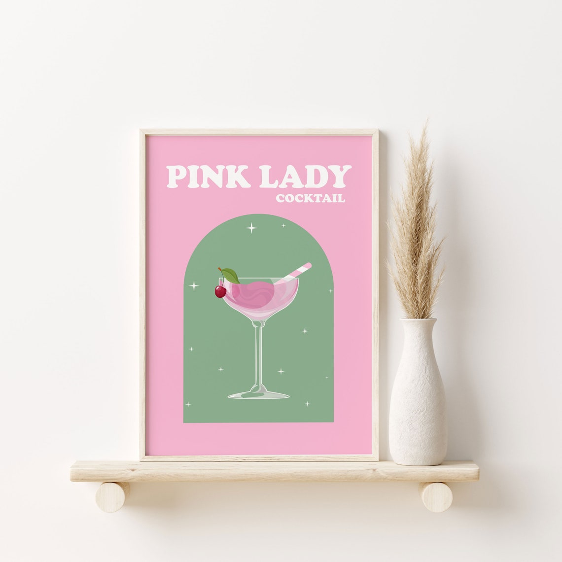Retro Cocktail Print Set of 6 Colorful Gallery Wall Prints - Etsy
