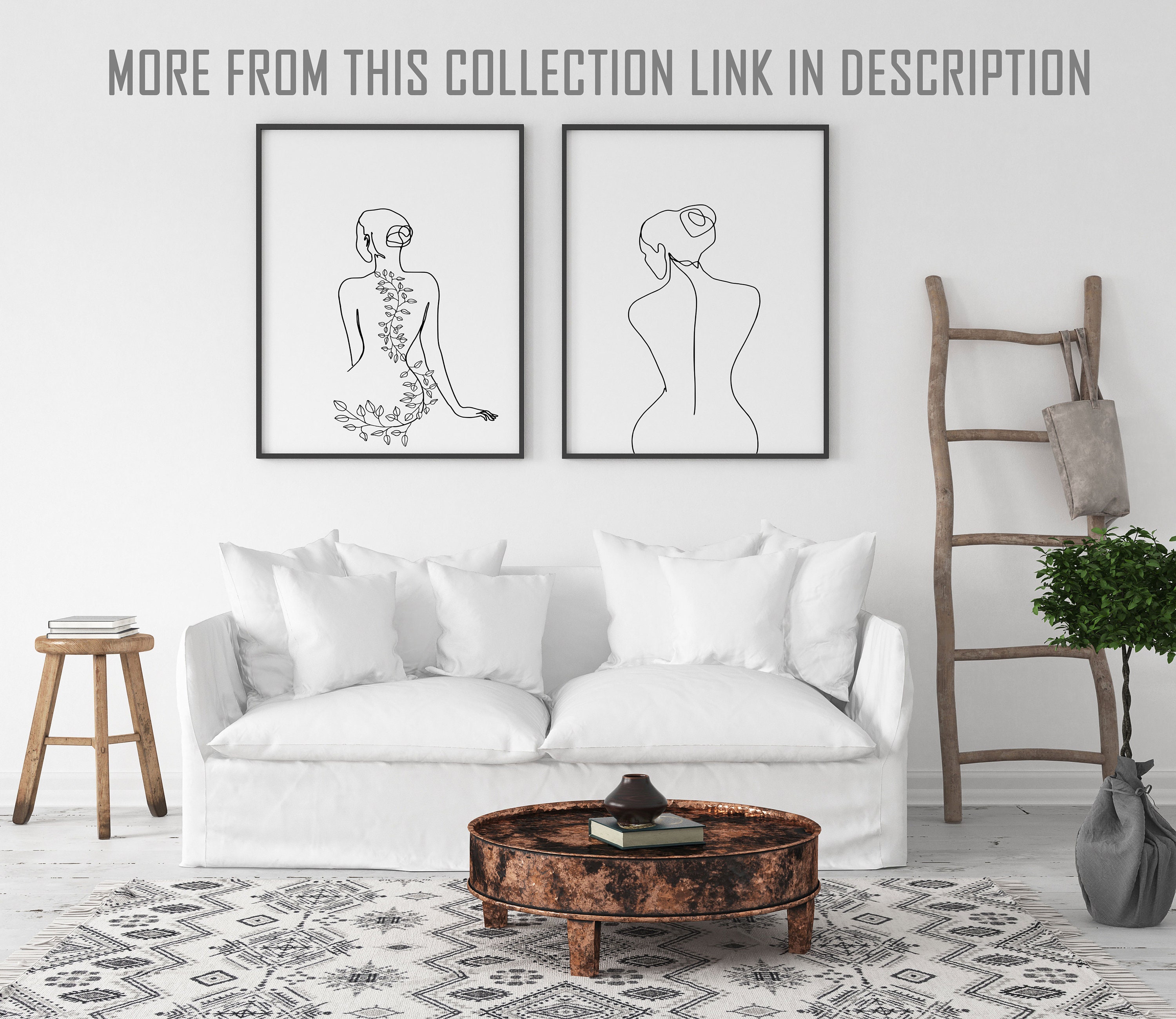 Minimalist Line Art, Woman Body Print Black White Minimalist Print ...
